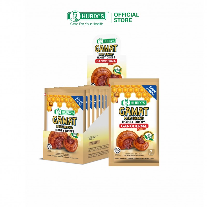 HURIX'S Gamat Plus Brand Honey Drops (Ganoderma)