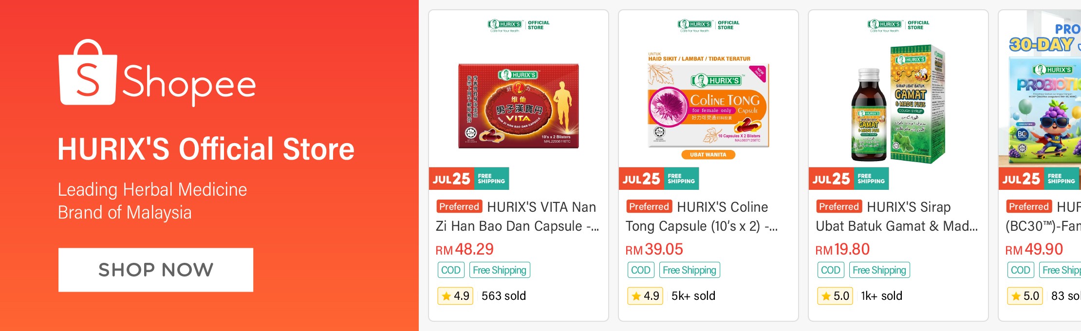 HURIX'S - Cough Syrup, Flu, Cold Medicine from Malaysia