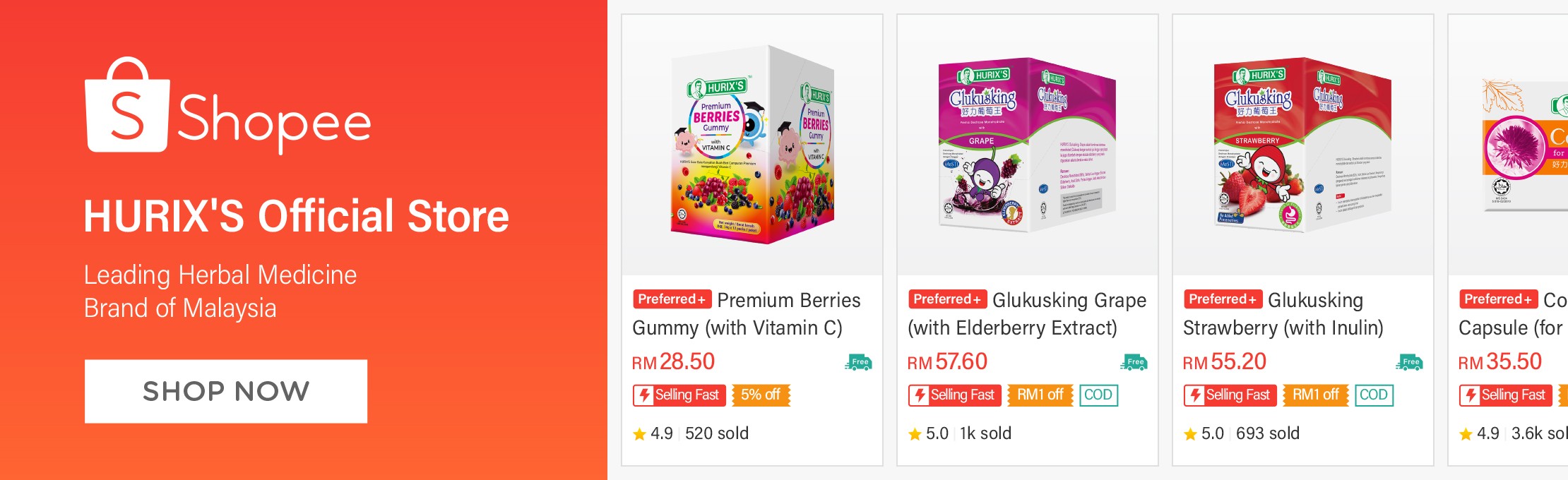 HURIX'S - Cough Syrup, Flu, Cold Medicine from Malaysia